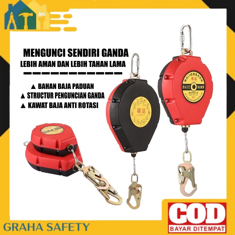 Jual Pengaman Retractable Life Line - Fall Arester Retractable Lifeline ...