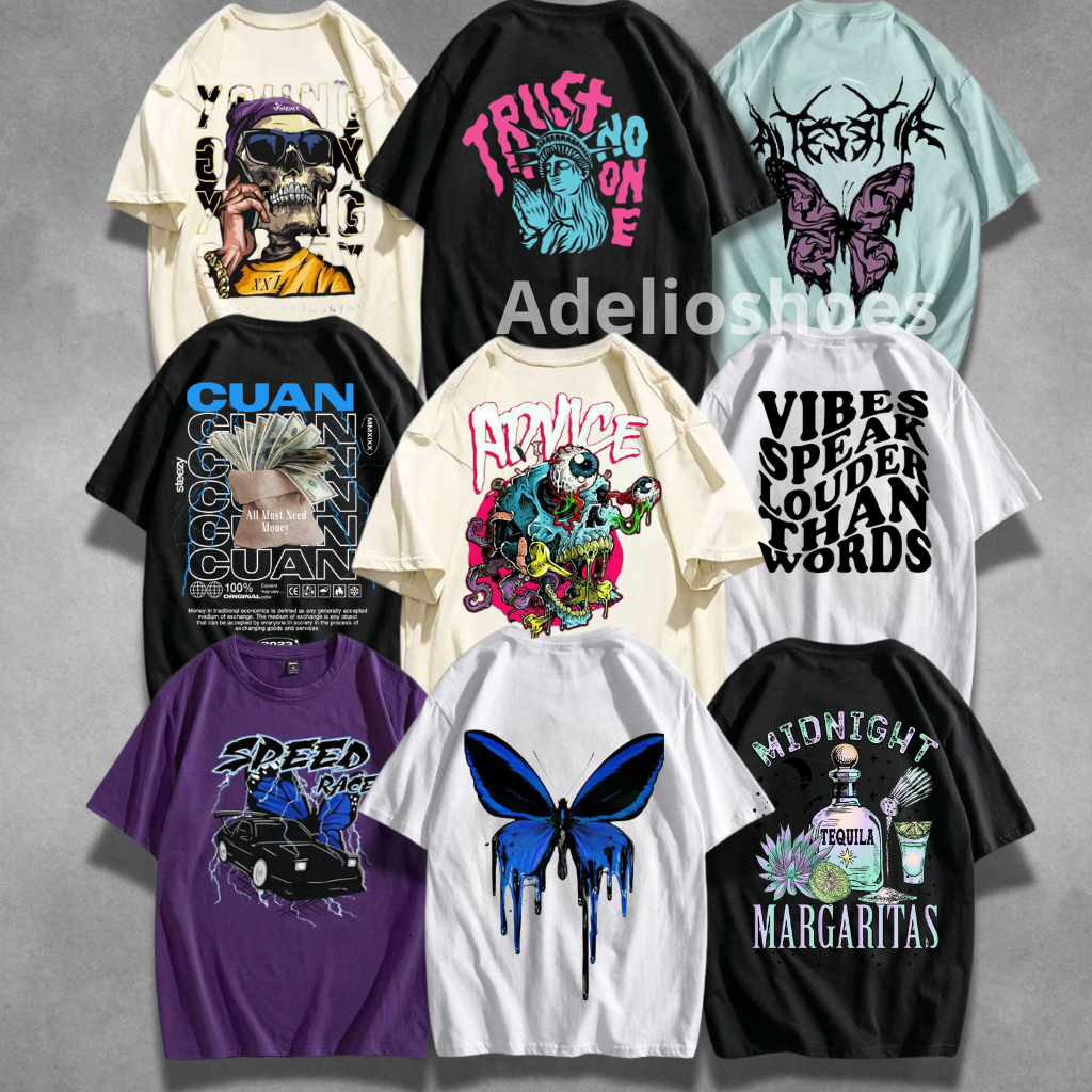 Jual Paket Kaos 100k Isi 5 kaos | Paket Murah Kekinian | Kaos Distro ...