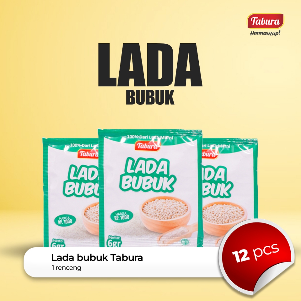 Jual Lada Bubuk 12 pcs | Lada Bubuk Tabura 6g (RENCENGAN) | Shopee ...