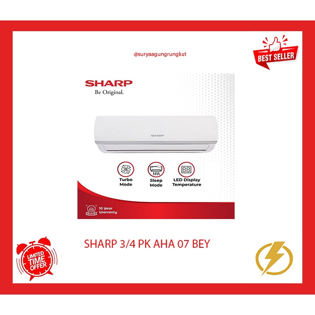 Jual AC SHARP 3/4 PK 595 WATT - AHA 7BEY | Shopee Indonesia
