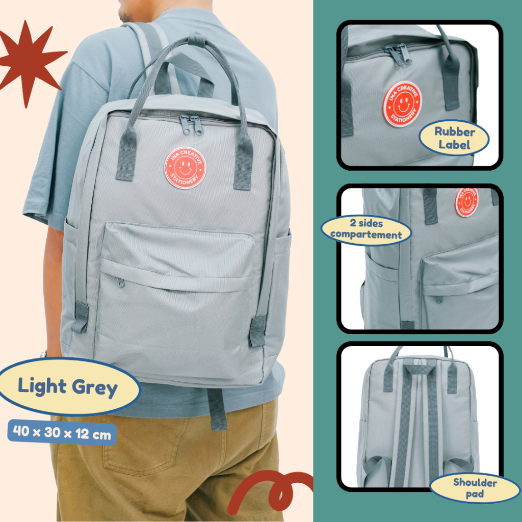 Jual Ina Creative Backpack Classic Large Aesthetic | Tas Ransel Estetik ...