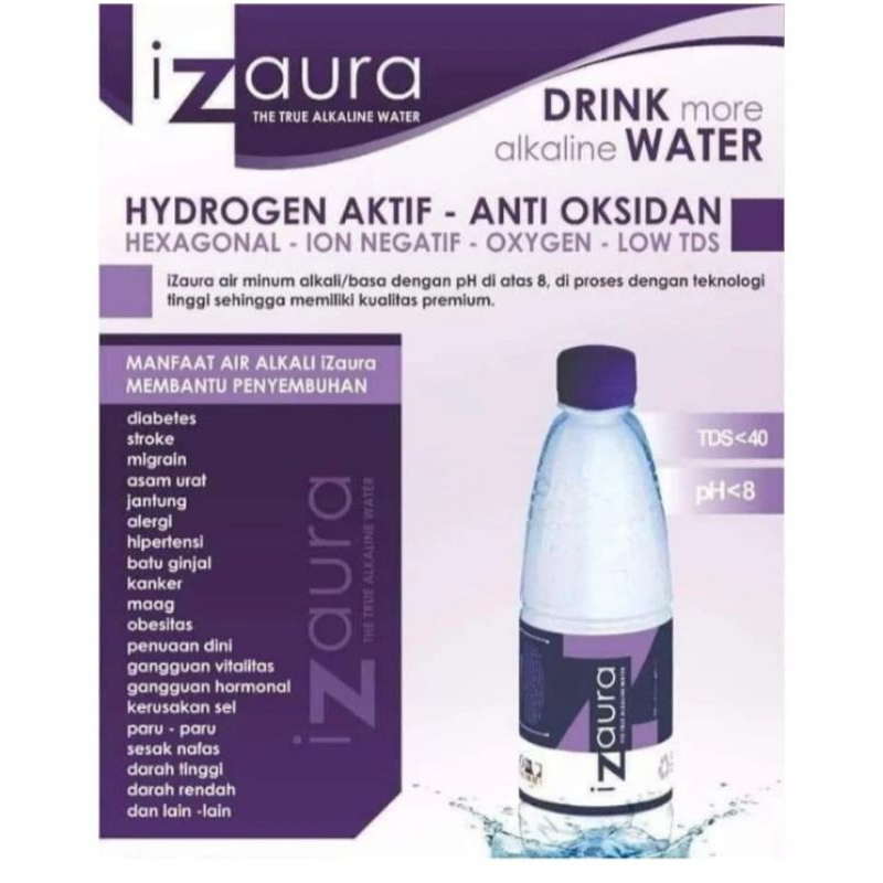 Jual air alkaline izaura ecer 600 ml/botol | Shopee Indonesia
