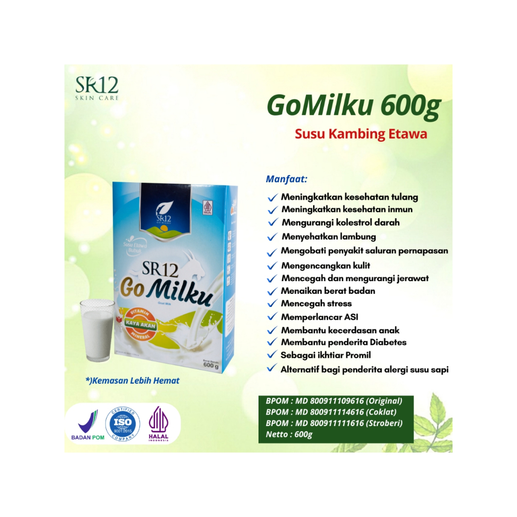 Jual Susu Gomilku SR12 Susu Kambing Etawa Bubuk Kualitas Premium ...