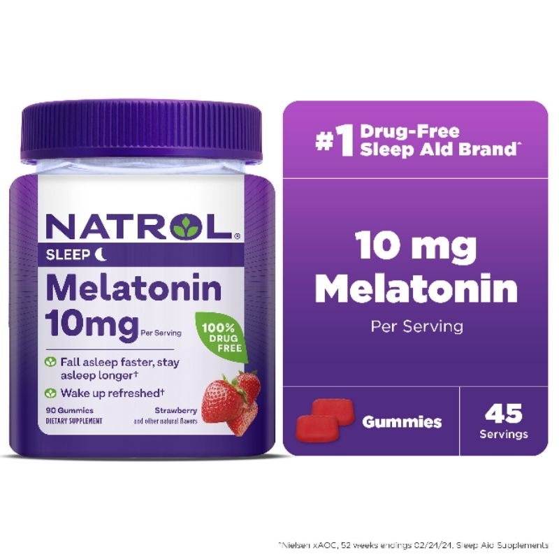 Jual Natrol Sleep Melatonin Gummies 10Mg/5Mg | Shopee Indonesia