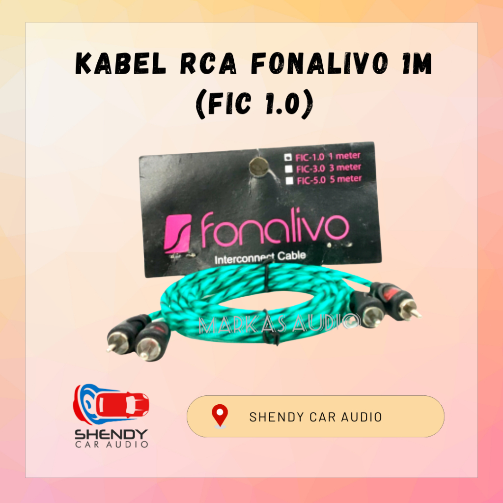 Jual Kabel RCA Interconnect Cable Fonalivo 1M (FIC 1.0) Audio Cable By ...