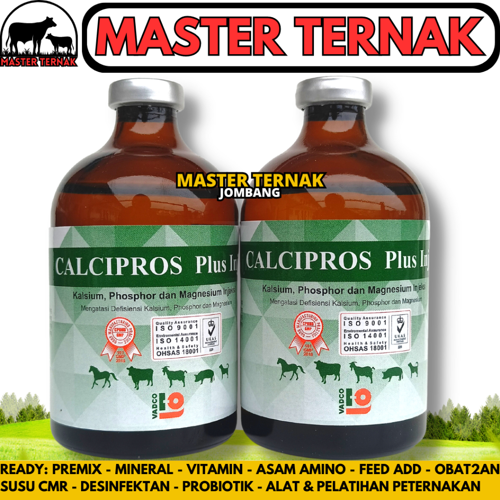 Jual CALCIPROS PLUS INJ 100ML VADCO - Obat Sapi Kambing Ambruk Lumpuh ...