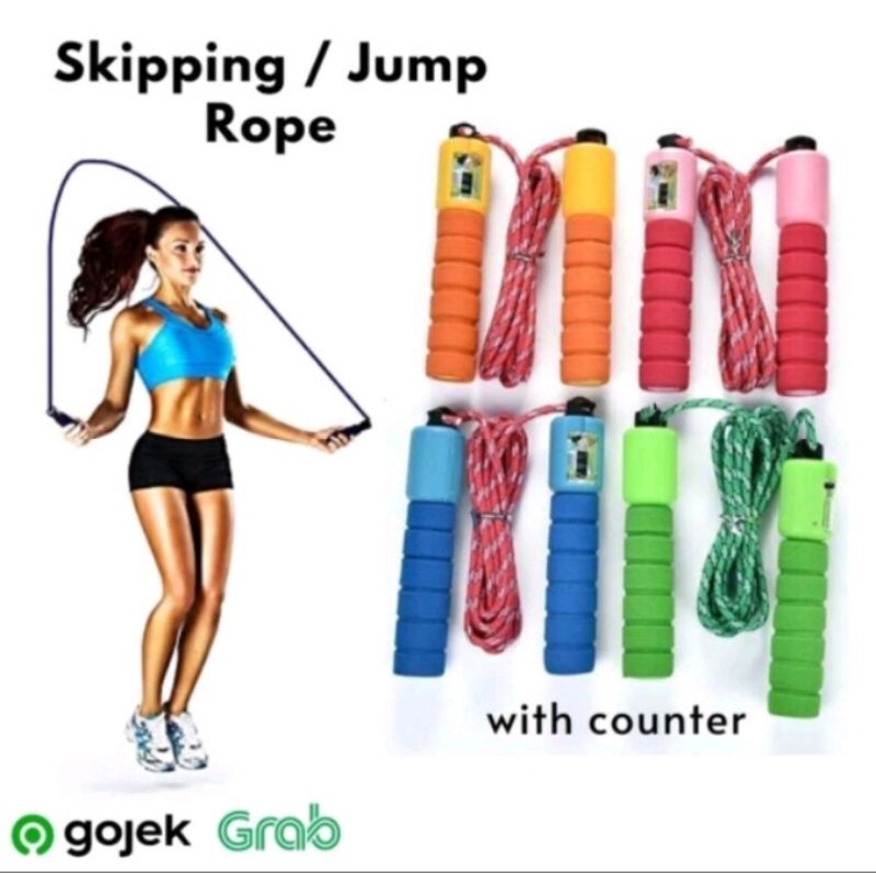 Jual Tali Skipping/Lompat Tali dilengkapi penghitung | Shopee Indonesia