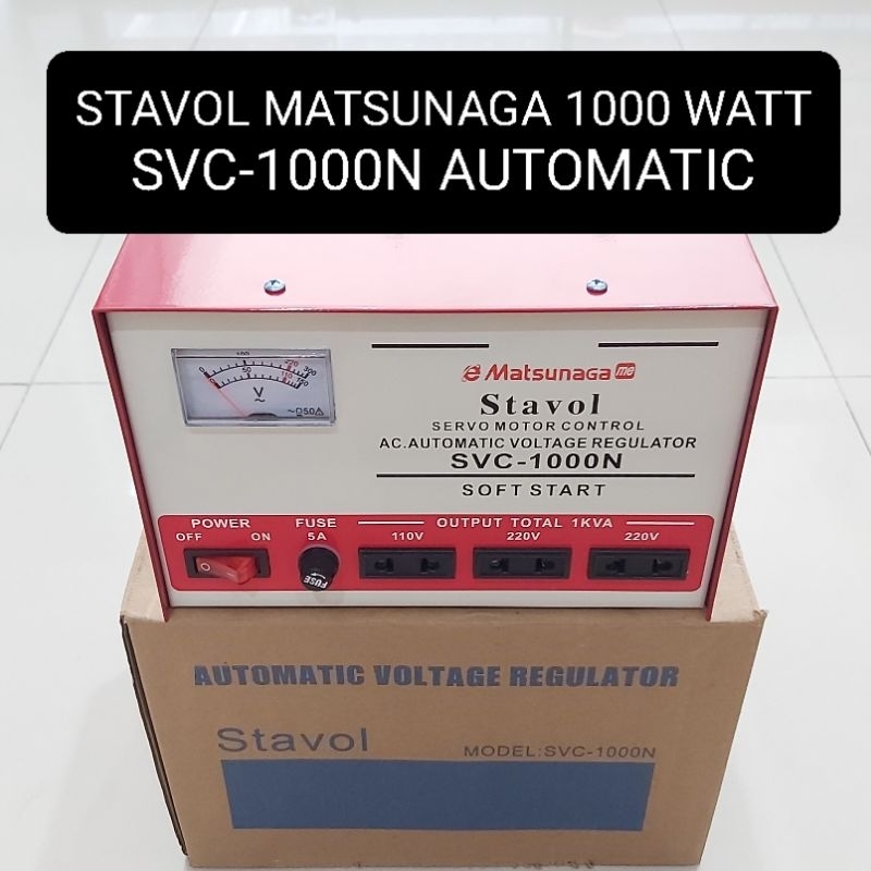 Jual MATSUNAGA Stavol 1000 Watt Automatic Soft Start SVC-1000N | Shopee Indonesia