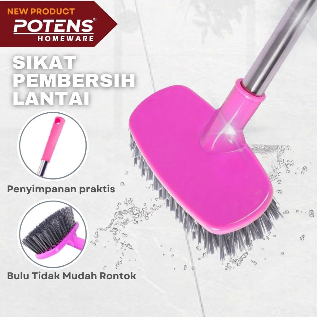 Jual POTENS SIKAT LANTAI PEMBERSIH DENGAN GAGANG PANJANG | Shopee Indonesia