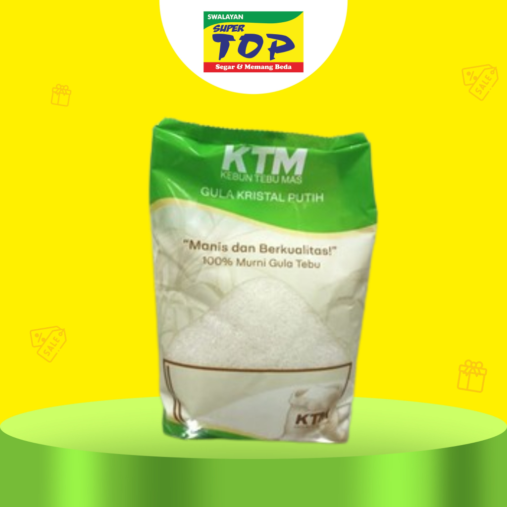 Jual ~TOP~ GULA KRISTAL PUTIH KTM GULA MURNI 1KG | Shopee Indonesia