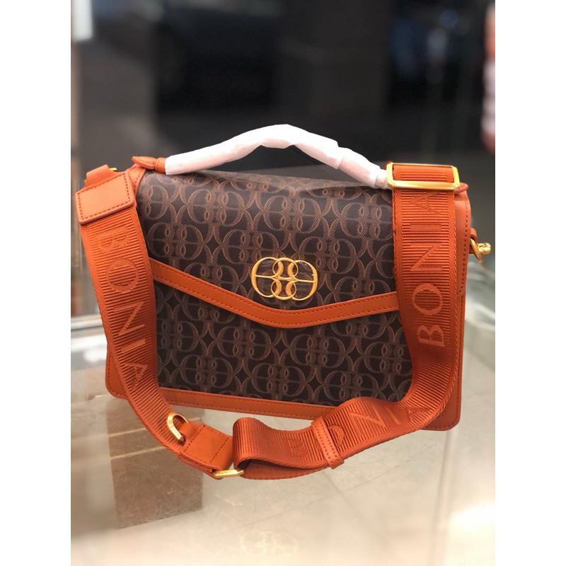 Jual Tas Bonia original Authentic motif laluna model Ashanty medium | Shopee Indonesia