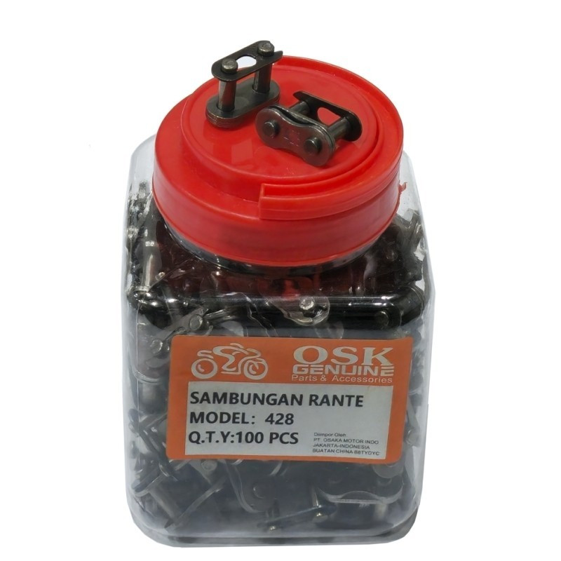 Jual Sambungan Rantai Klip Rantai Spi Rante OSK 428 428H(ISI 100 PCS ...