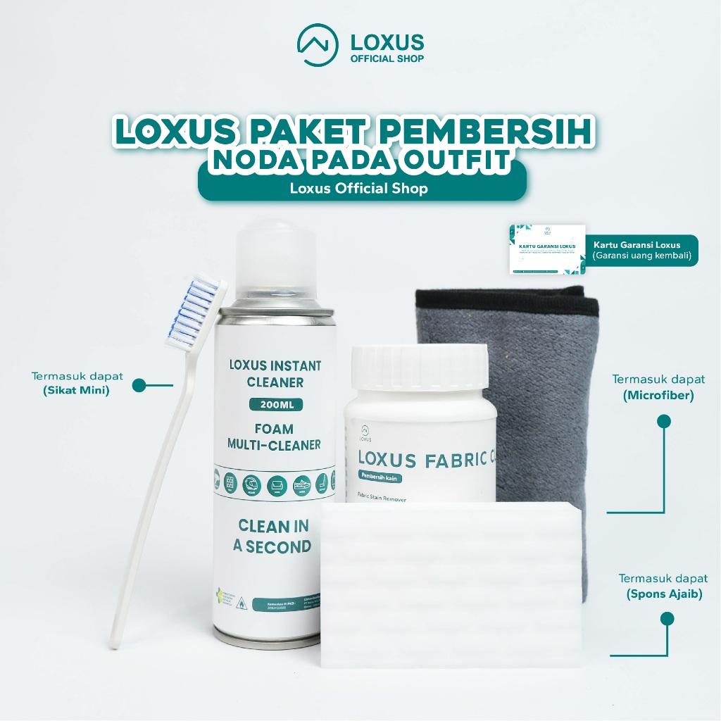 Jual Loxus Paket Pembersih Noda Pada Outfit | Shopee Indonesia