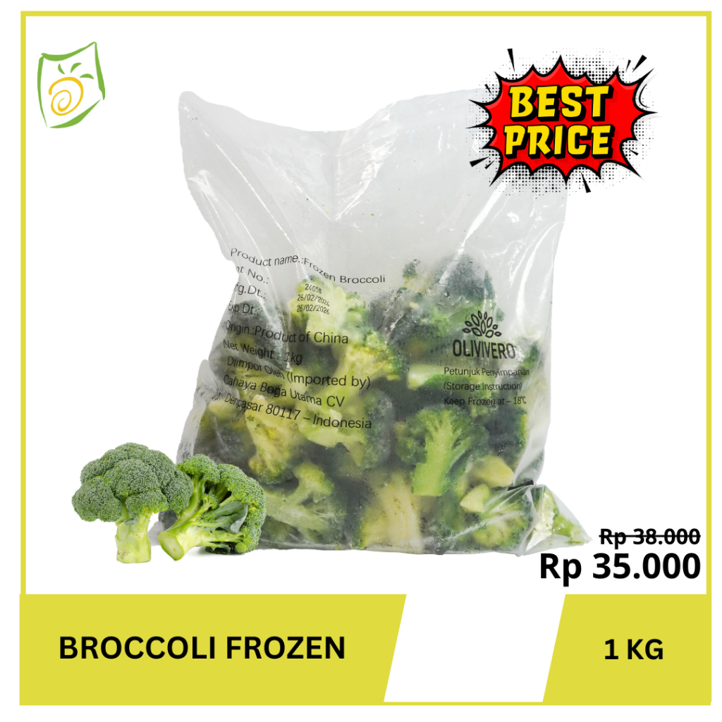 Jual IQF Broccoli Frozen - Brokoli Beku 1kg | Shopee Indonesia