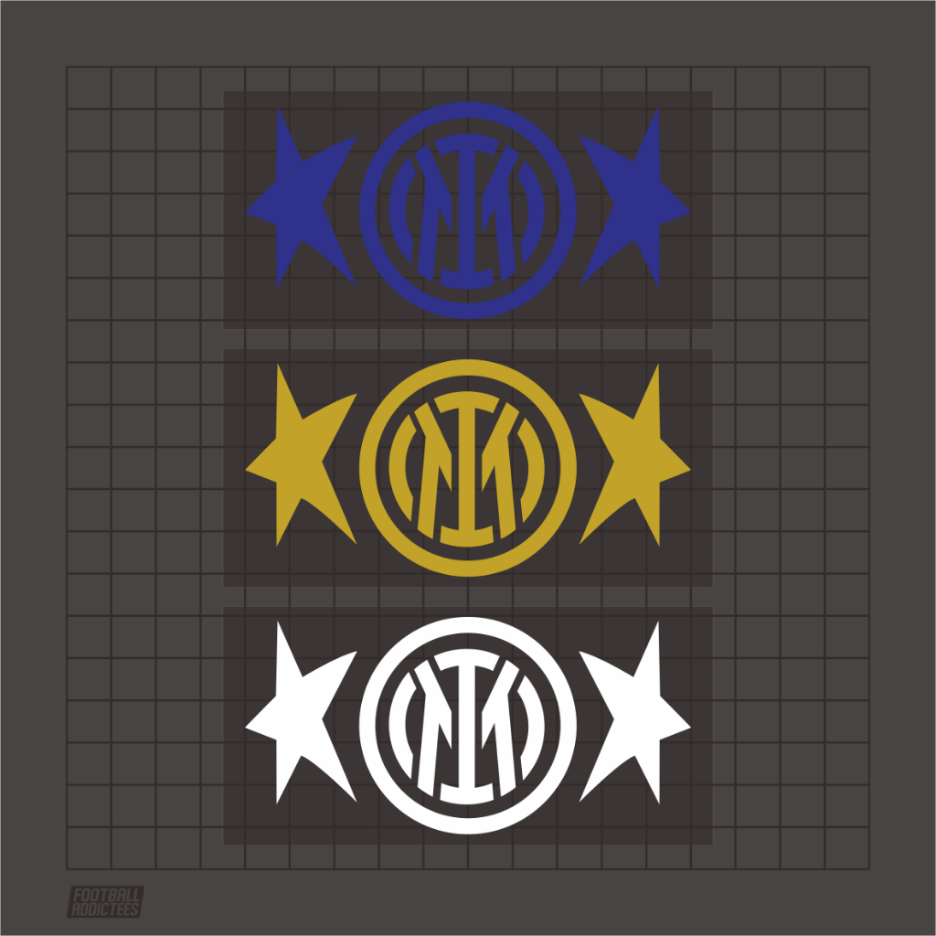 Jual CUTTING STICKER BOLA INTER MILAN 2 STARS ( 5CM X 10CM ) | Shopee ...