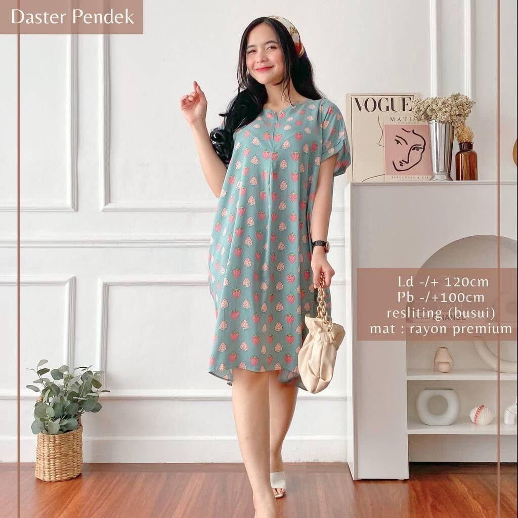 Jual Daster Rayon | Daster Motif Selutut Sleting Depan Busui Friendly ...