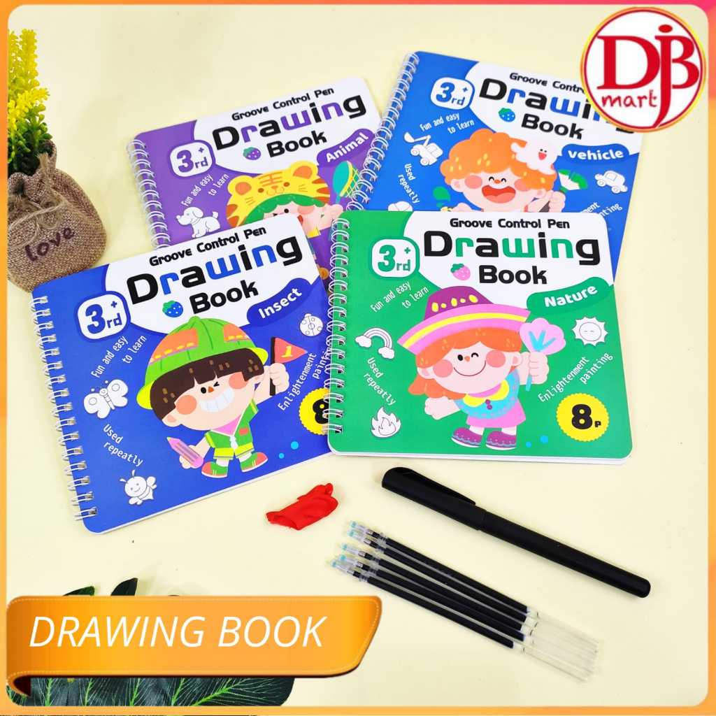 Jual DJB - Drawing Book Set Isi 4pcs / Buku Gambar Mewarnai Anak ...