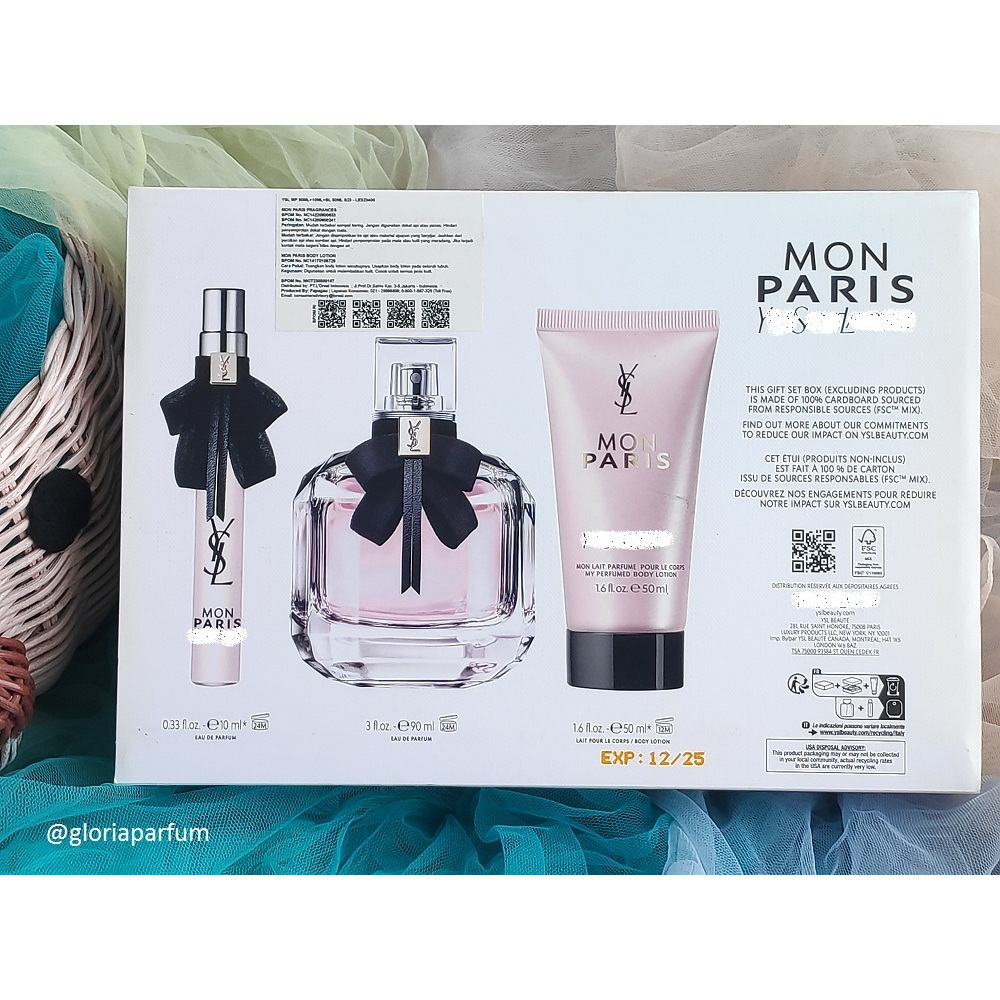 Jual Original Parfum BPOM Y SL Mon Paris Isi 3 Women (Gift Set ...