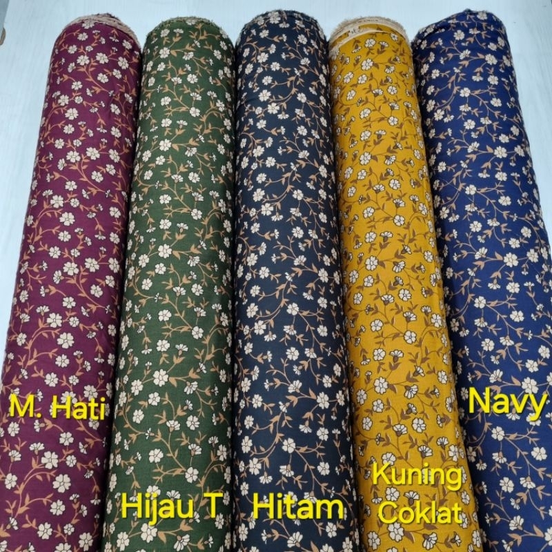 Jual Kain Rayon Motif Bunga Clover (Harga per 0,5m) | Shopee Indonesia
