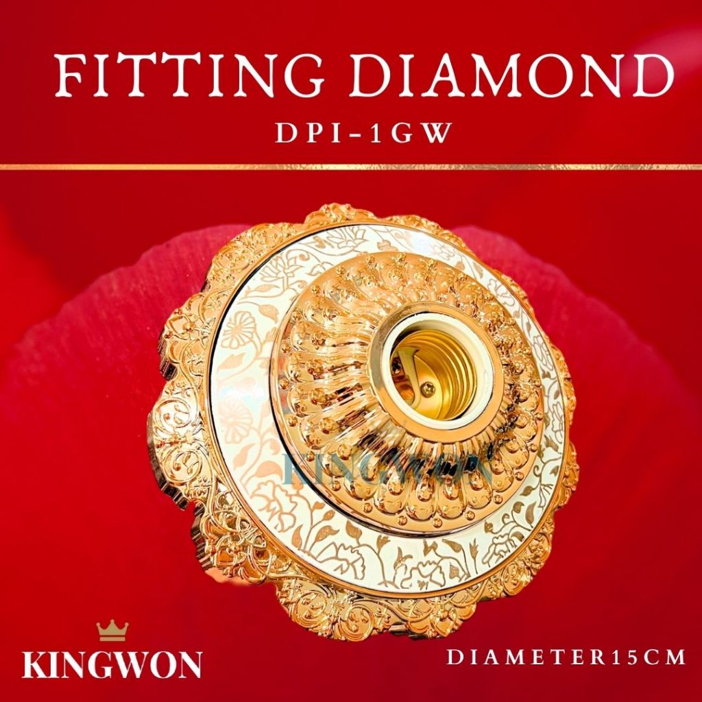 Jual FITTING LAMPU PLAFON HIAS DPI 1 GW KINGWON E27 FITTING PLAFON ...