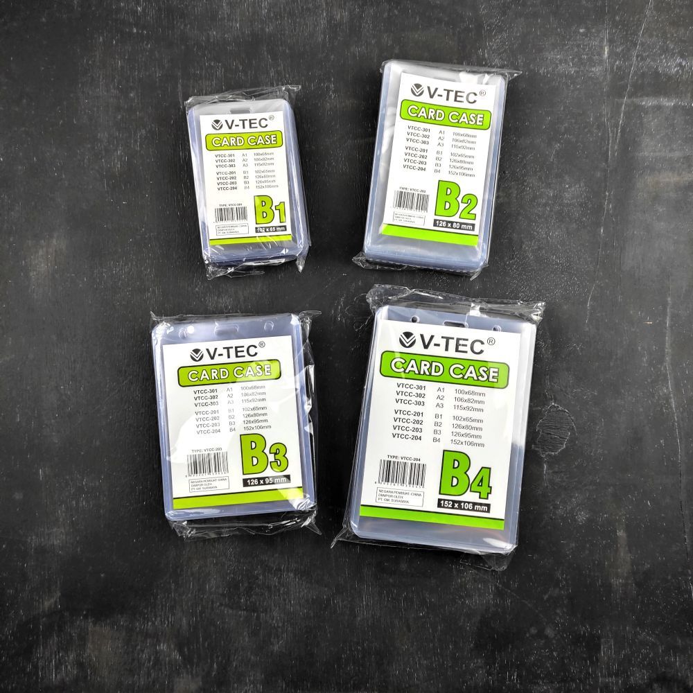Jual V-TEC Card Case B1 B2 B3 B4 / ID Card 1 pack (isi 20 pcs) / Plastik Kartu / Name Tag ...