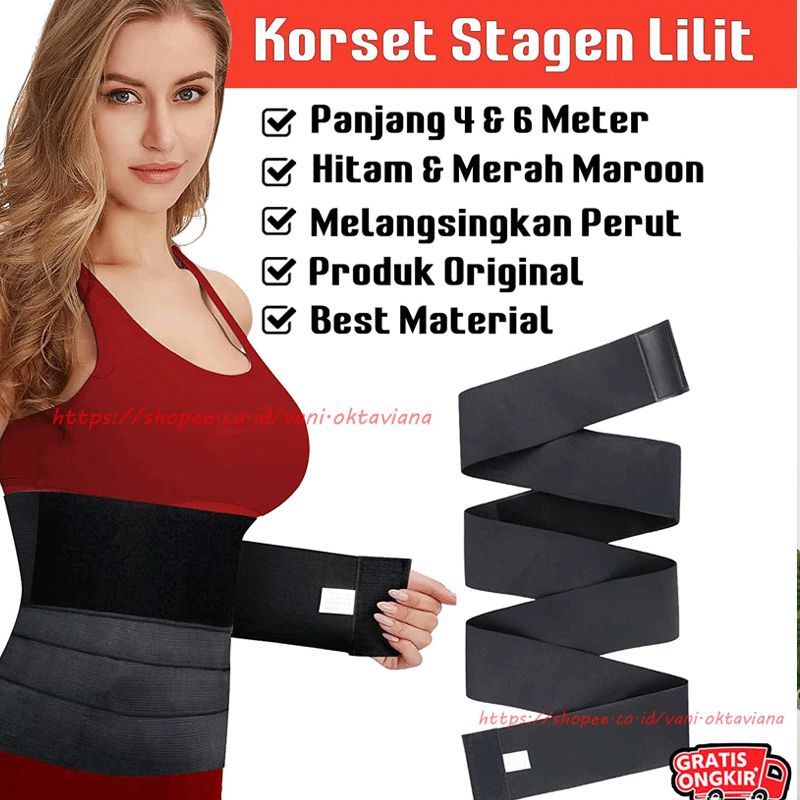 Jual Korset Lilit 4M, 6M Stagen Lilit Korset Pengecil Perut Gurita ...