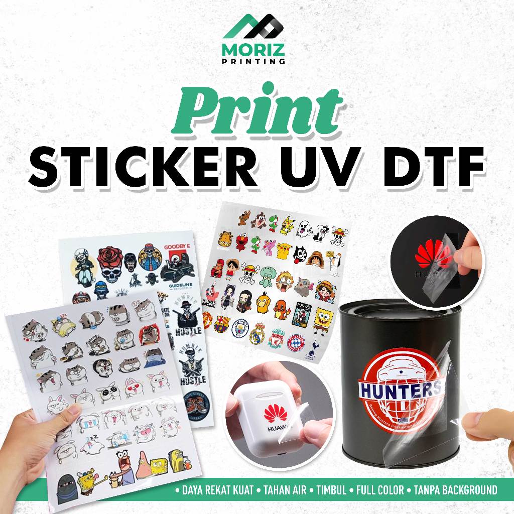 Jual Print Stiker UV DTF A3 | Decal Kering | Stiker UV DTF Custom ...