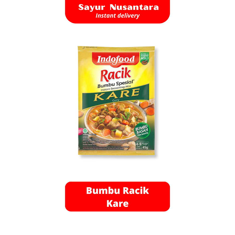 Jual Indofood Bumbu Racik Instan Gule, Kare, Rawon, Rendang, Kare, Soto ...