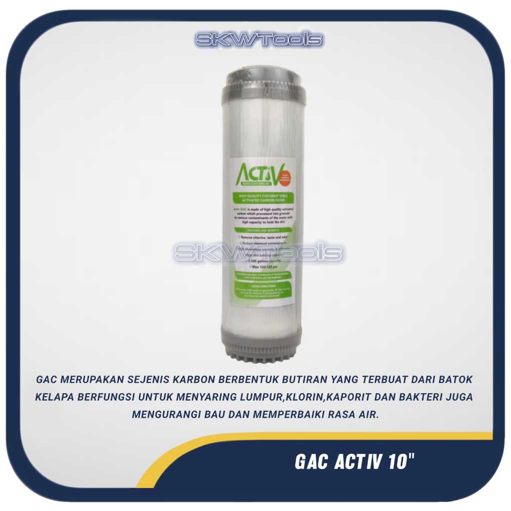 Jual Filter Air Saringan Air / Gac Activ 10" Granular Activated Carbon | Shopee Indonesia