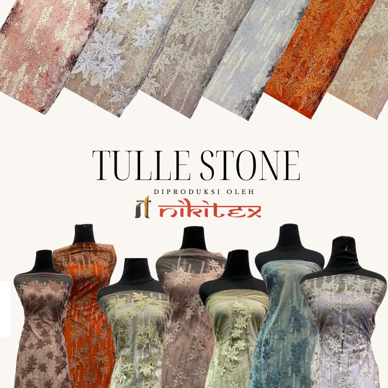 Jual Kain Tile Sapto Bunga Kebaya bahan Tulle Sabto Tille bordir ethnic ...