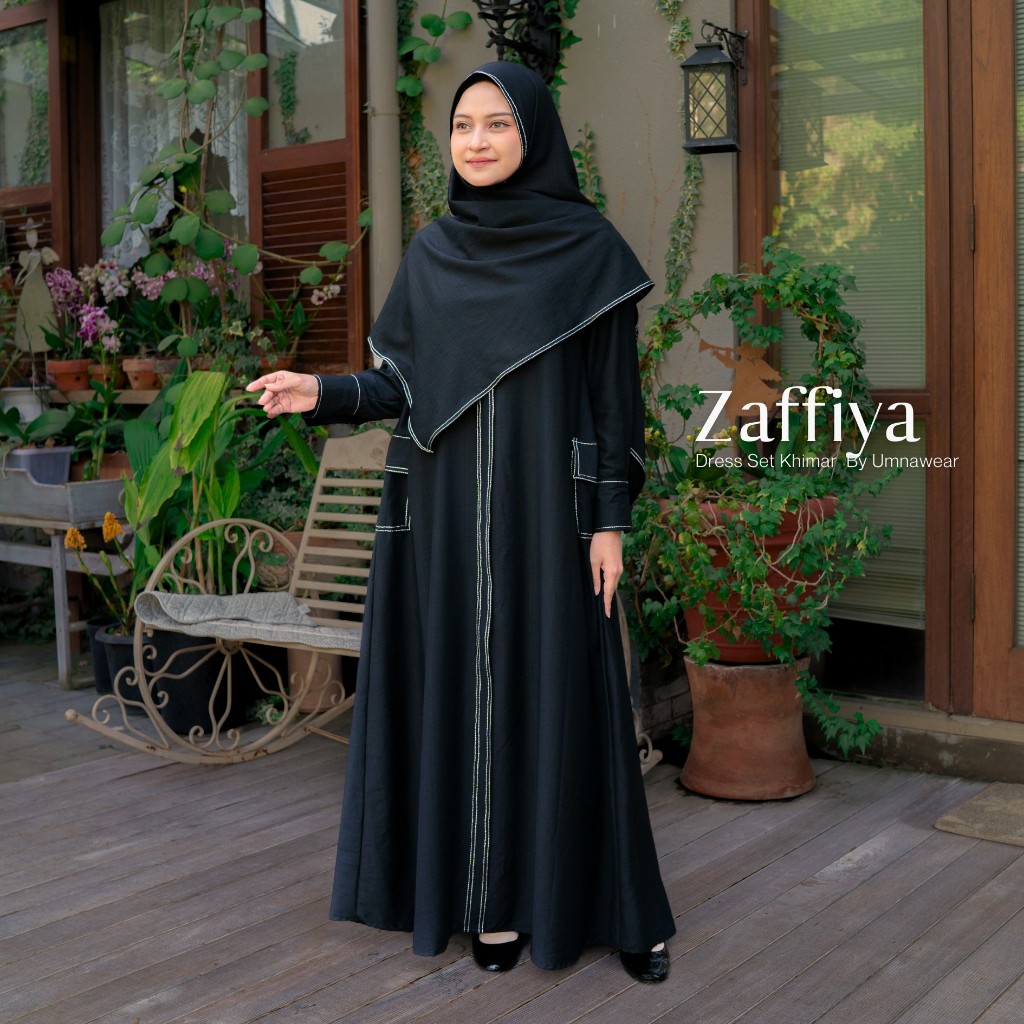 Jual Zaffiya Set Khimar Dress Set Hijab Instan Semi Pashmina Gamis Syari Umroh By Umnawear ...