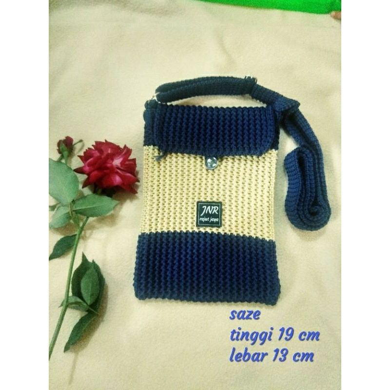 Jual tas rajut tutup kancing tas selempang 2 warna mini trbaru | Shopee ...