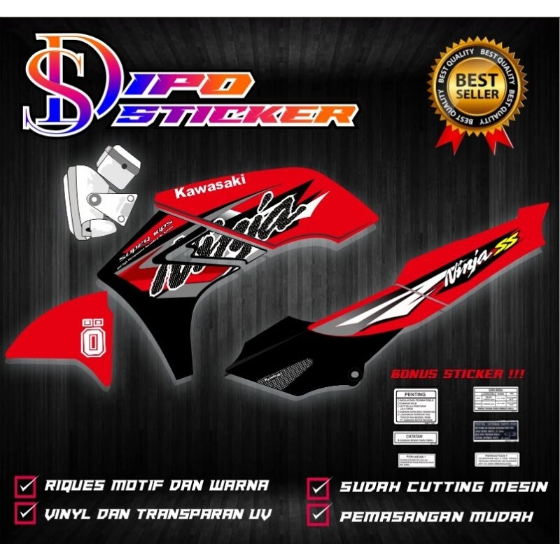 Jual sticker striping ninja ss custom 70 transparan UV (bisa riquest ...