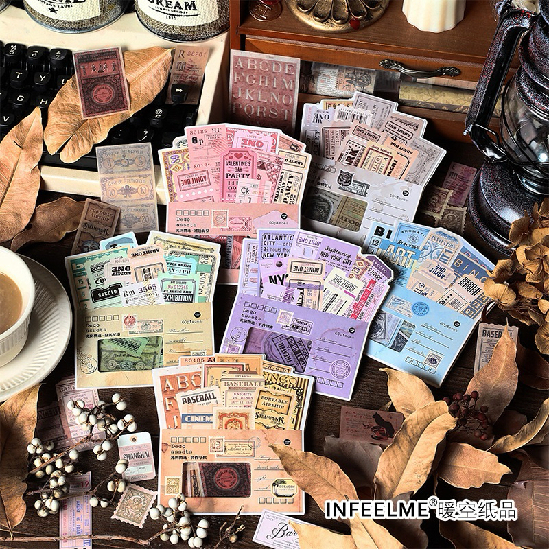 Jual Deco sticker / sticker scrapbook / sticker journaling vintage ...