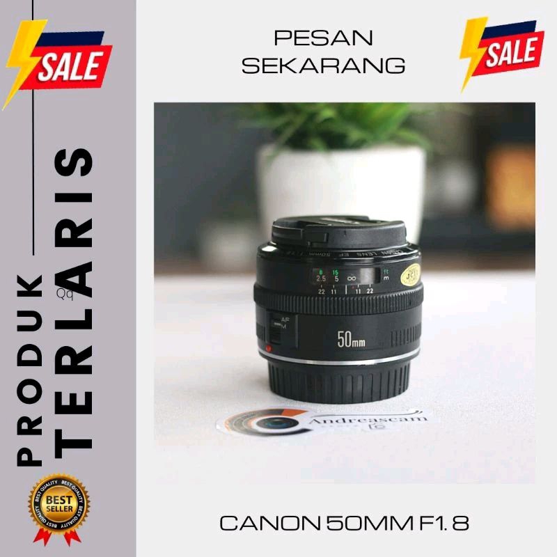 Jual LENSA FIX 50MM CANON MACRO F1.8 MULUS HASIL BOKEH TAJAM | Shopee Indonesia