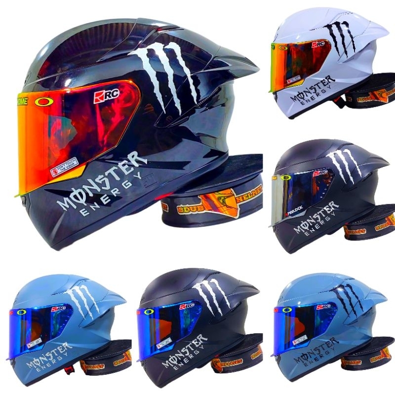 Jual Helm TT course full face TTC mla monster paket ganteng | Shopee ...