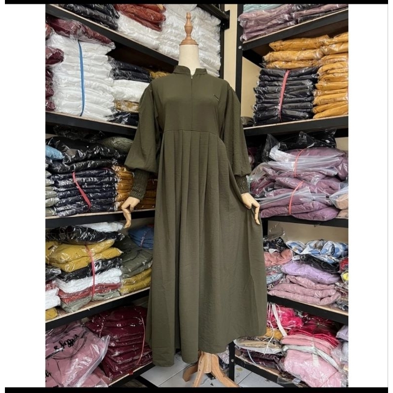 Jual GAMIS LENGAN PUFF BALON MEWAH ELEGAN CRINGKEL AIR FLOW MUSLIM ...