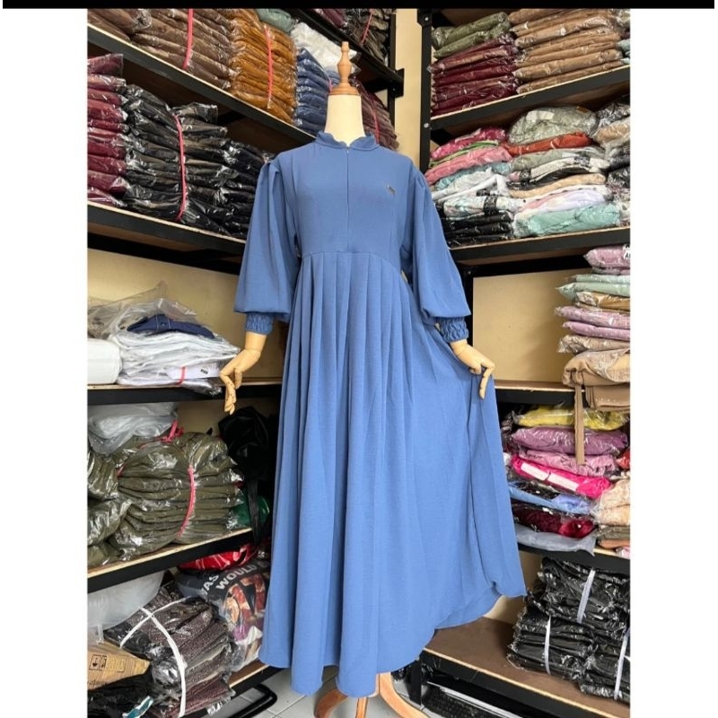 Jual GAMIS LENGAN PUFF BALON MEWAH ELEGAN CRINGKEL AIR FLOW MUSLIM ...