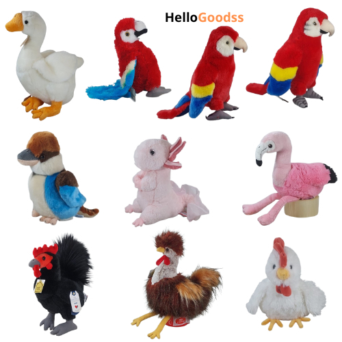 Jual Boneka Binatang Burung Parrot Flamingo Makaw Ayam Bebek Cute ...