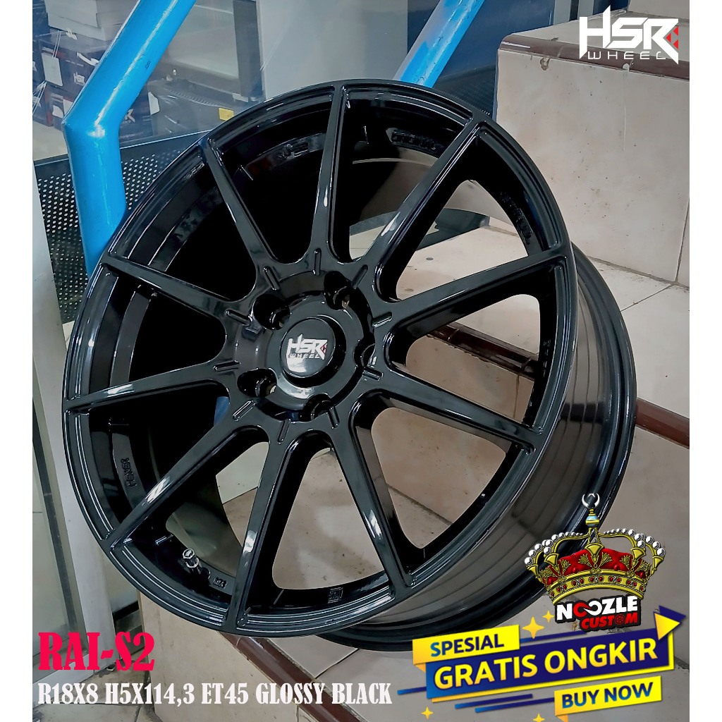 Jual Velg Mobil Ring 18 Lubang 5 INNOVA CIVIC TURBO Pelek Racing HSR R18 Terbaru | Shopee Indonesia