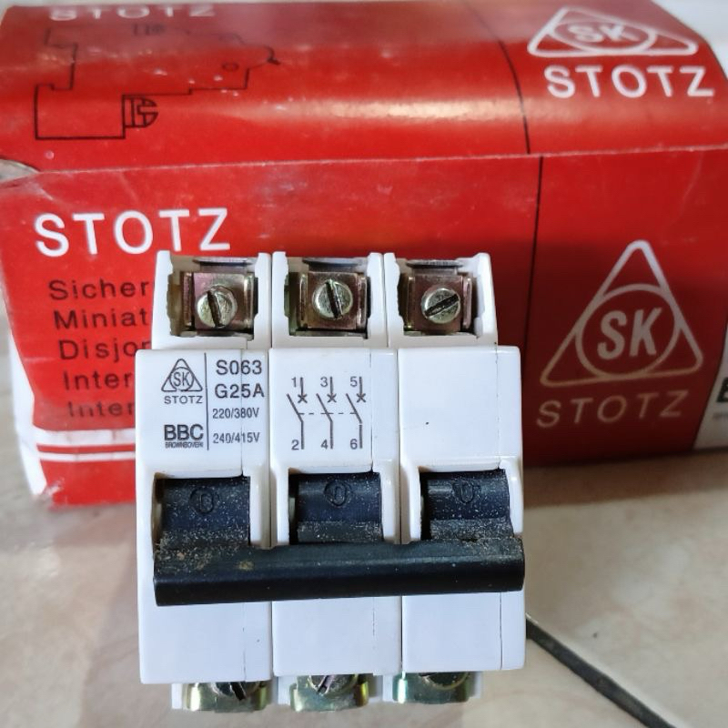 Jual MCB 3 PHASE 20A 25A 32A STOTZ GERMANY ORIGINAL | Shopee Indonesia
