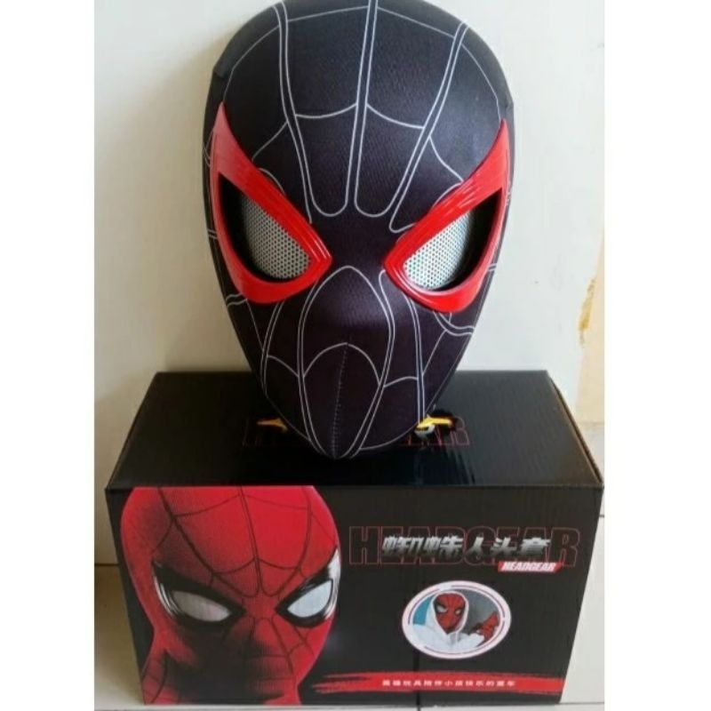 Jual Topeng kostum cosplay pakaian superhero Spiderman bisa kedip ...