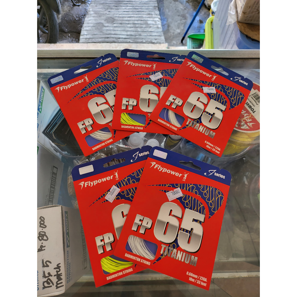 Jual Senar Badminton FLYPOWER FP 65 TI TITANIUM J SERIES Original Japan ...