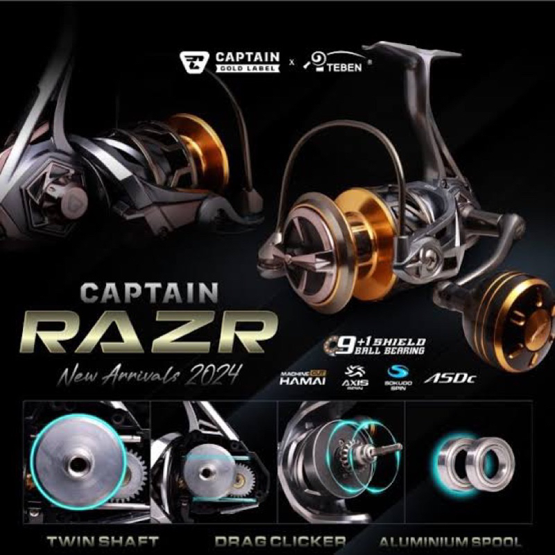 Jual Reel Captain Razr X Teben 6000 | Shopee Indonesia