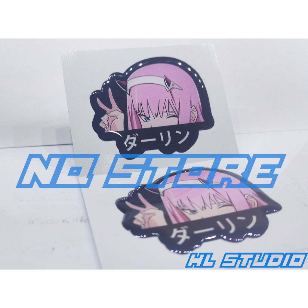 Jual Sticker ANIME ZERO TWO Resin Timbul Lentur | Shopee Indonesia