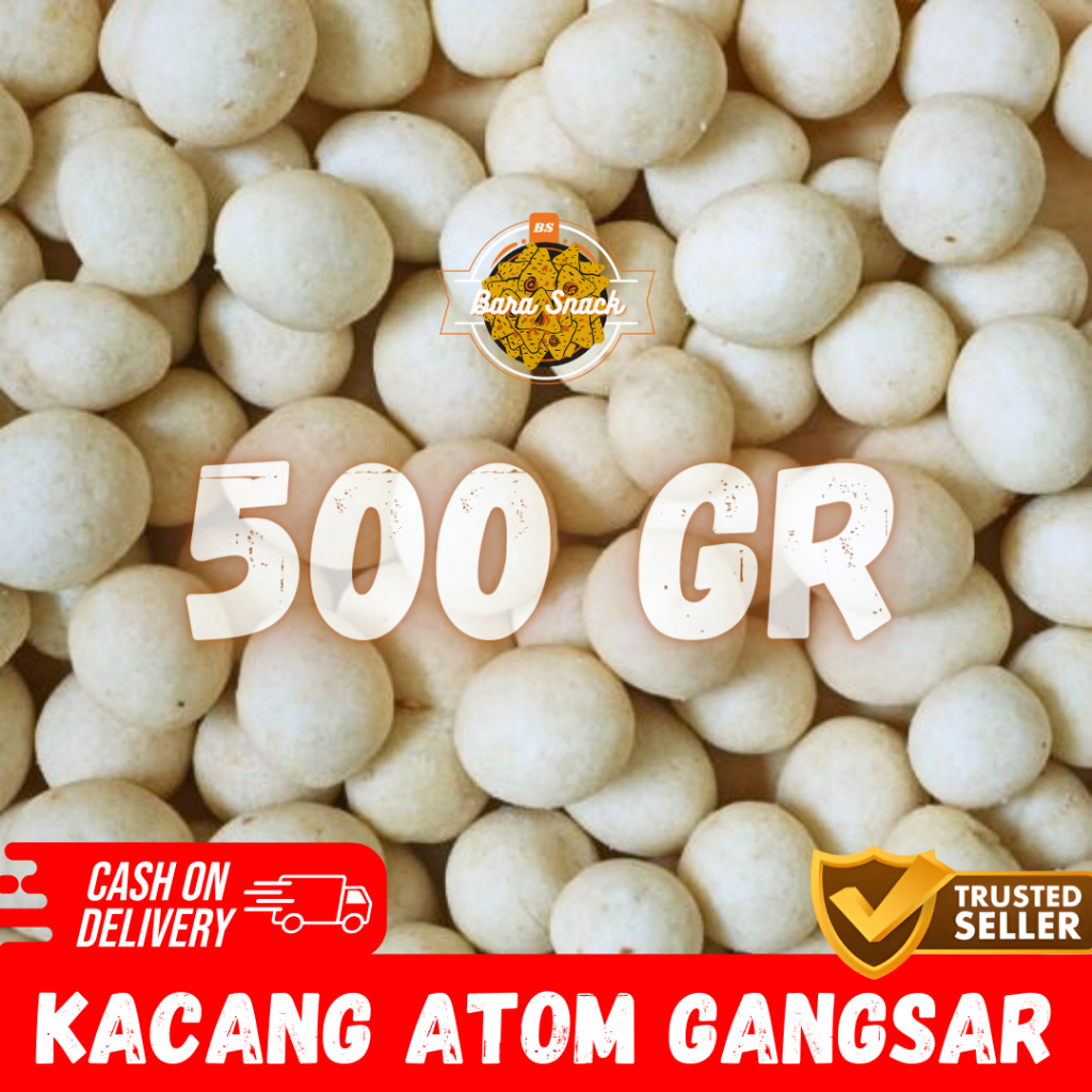 Jual [ 500gr ] Kacang Atom Gangsar / Kacang Sanghai Renyah / Camilan ...