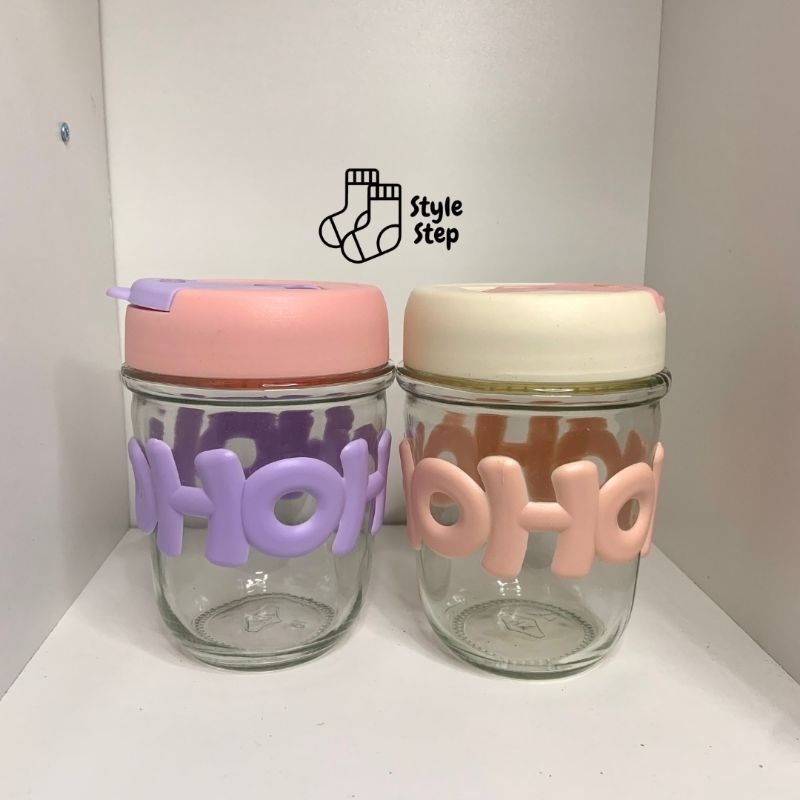Jual Tumbler Gelas Sedotan Kaca HoHo 350 ML / Tumbler Aesthetic Cup ...
