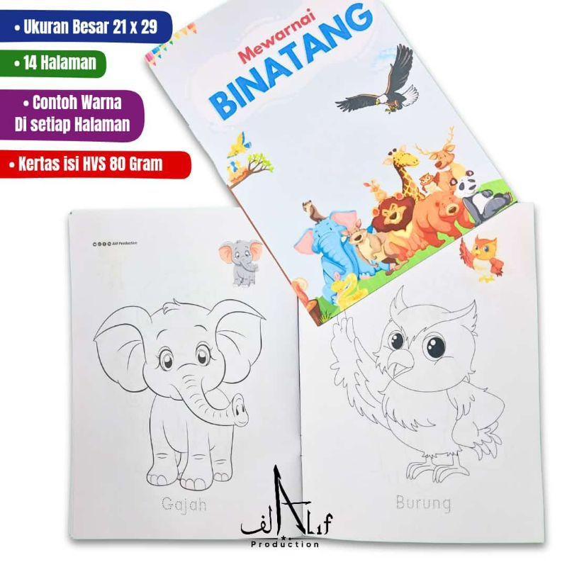Jual COLORING BOOK / Buku Gambar /Buku Mewarnai disertai dengan contoh ...