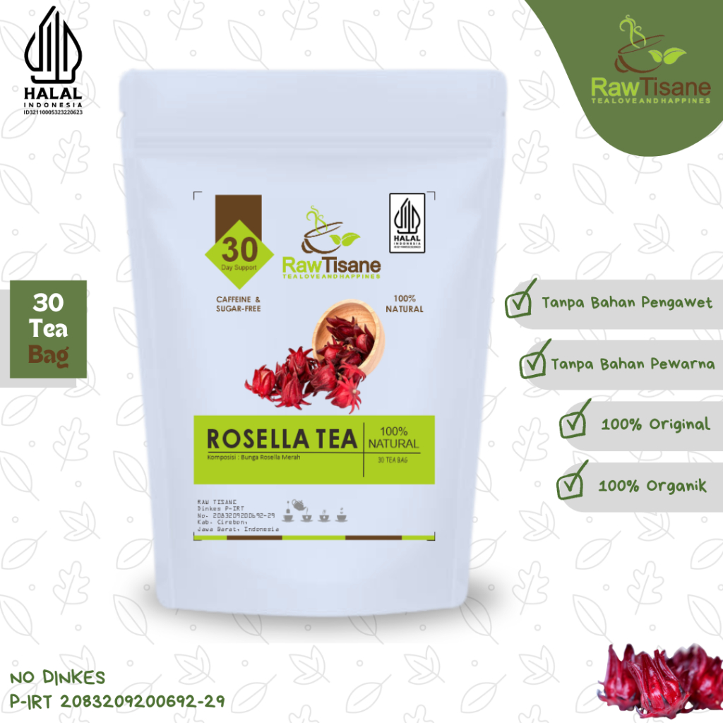 Jual RAW TISANE Rosella Tea : Teh Celup Bunga Rosella Merah All Varian Isi 30 Tea Bag | Shopee ...