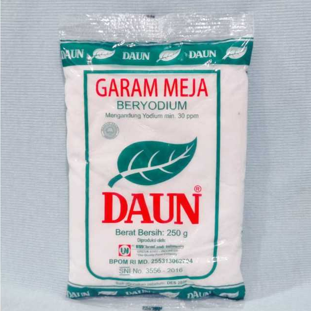 Jual Daun Garam Meja Beryodium (250 gr) | Shopee Indonesia